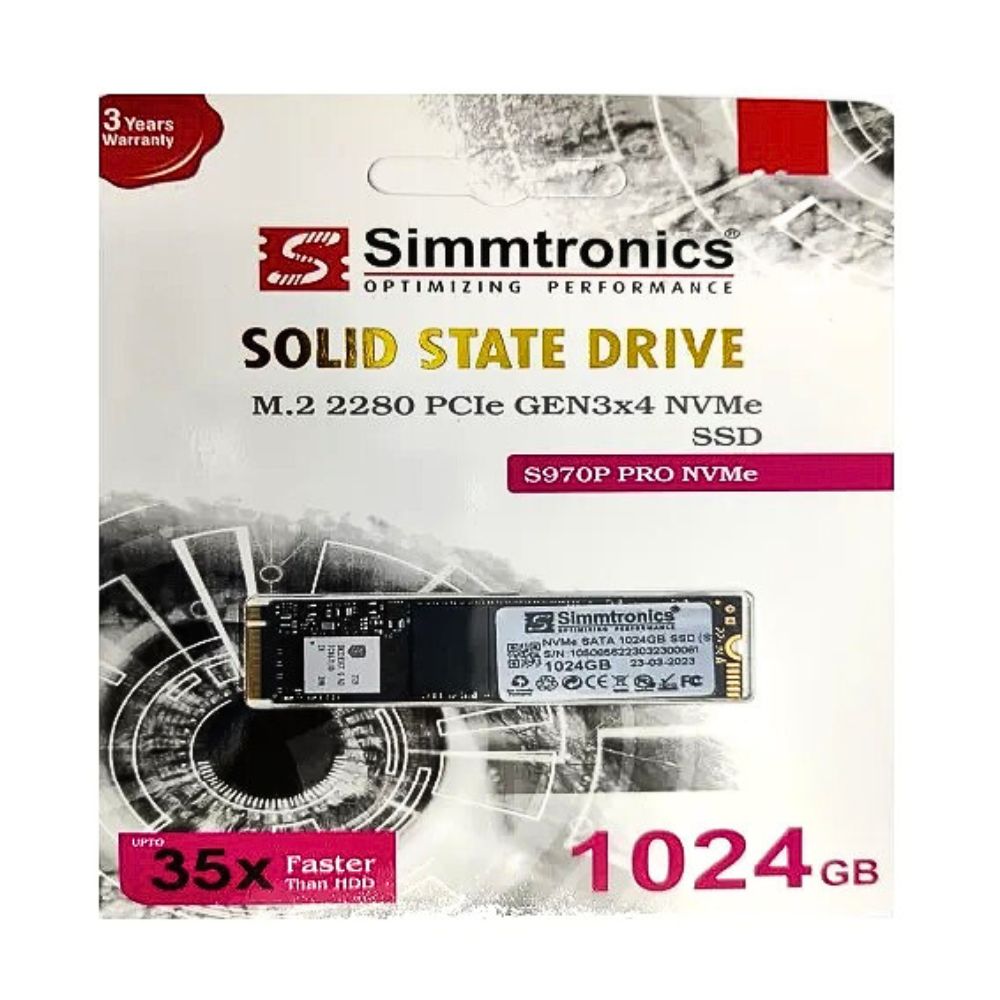 Simmtronics 128GB M.2 SSD Internal Solid State Drive