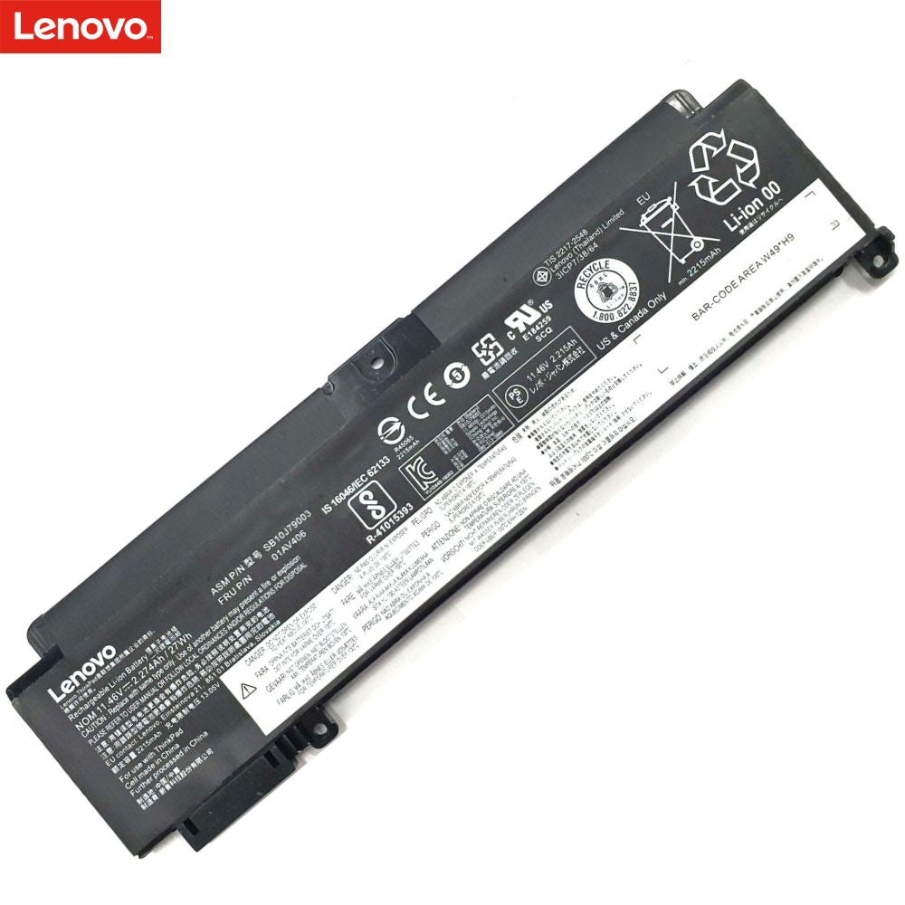 BUY [ORIGINAL] Lenovo ThinkPad T470s Laptop Battery - 11.46V 01AV406