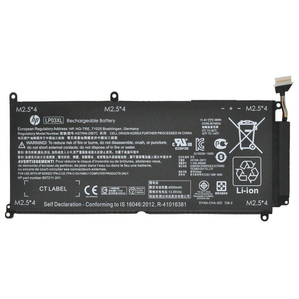Hp ENVY 15-ae122tx(P6M37PA) Laptop battery [ORIGINAL] - LP03XL 11.4V