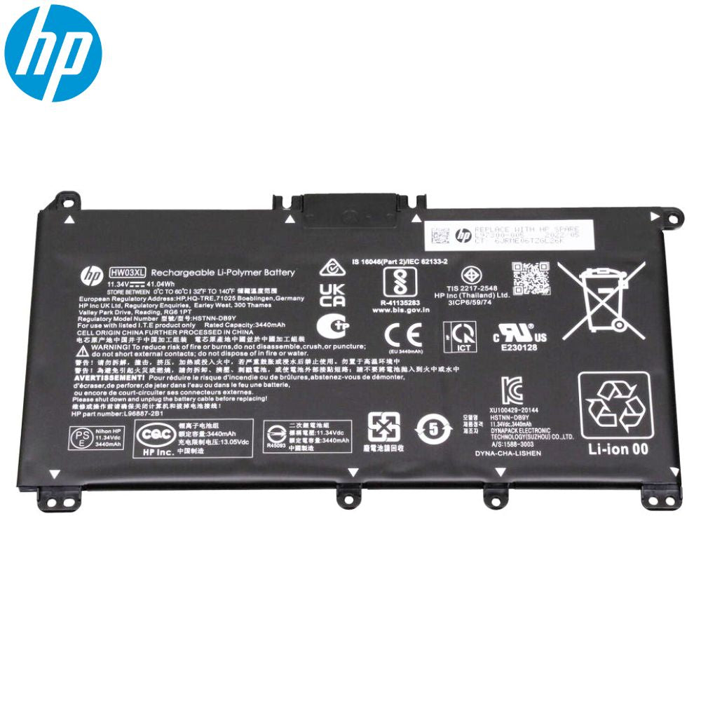[Original] Hp Pavilion 15-eg1020TU Laptop Battery - 11.34V HW03XL