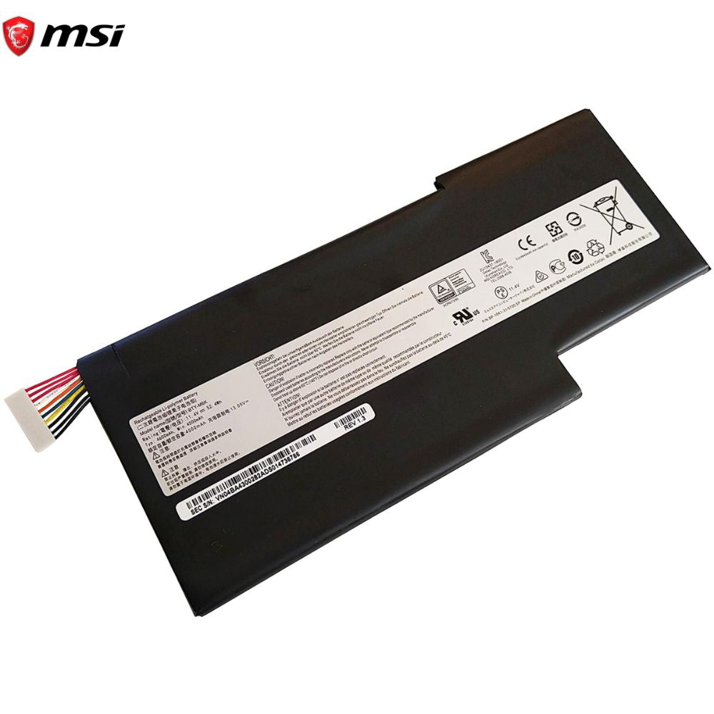 BUY [ORGINAL] MSI MS-17F1 Laptop Battery - 11.4V 52.4Wh BTY-M6K